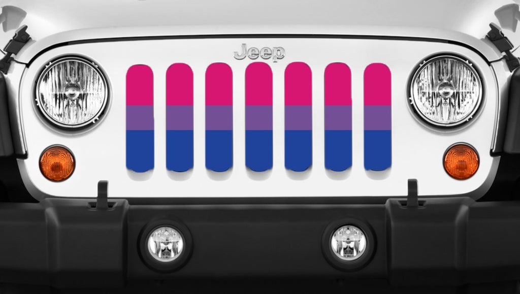 Jeep Wrangler Bisexual Pride Flag Grille Insert | Dirty Acres