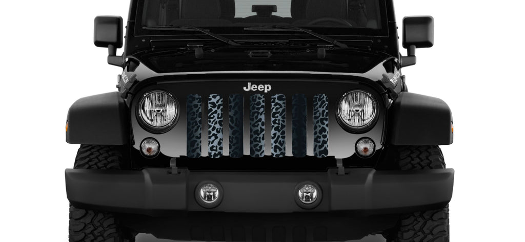 Jeep Wrangler Black Leopard Animal Print Grille Insert | Dirty Acres