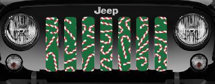 Christmas Candy Cane Grille Insert For Jeep | Dirty Acres