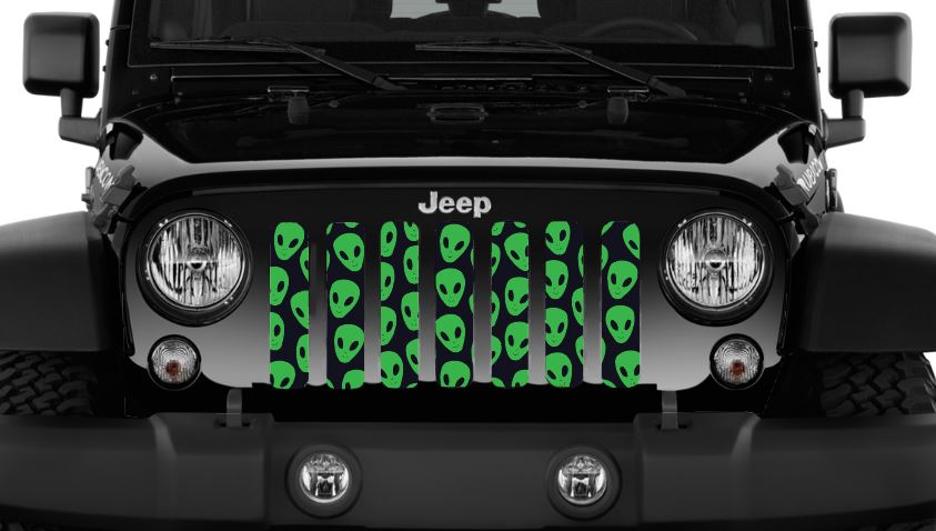 Green Aliens Grille Insert for Jeep Models | Dirty Acres