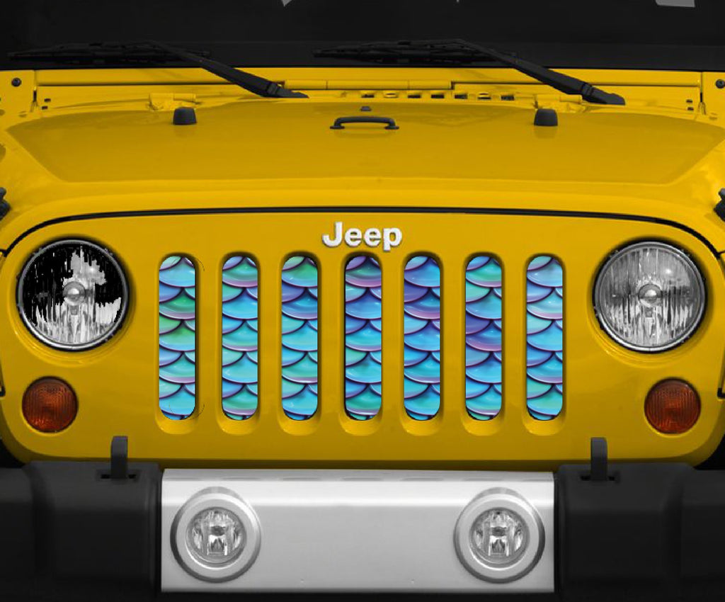 Jeep Wrangler Mermaid Blue & Purple Grille Insert | Dirty Acres