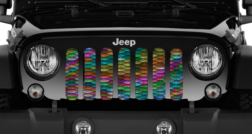 Jeep Wrangler Mermaid Rainbow Grille Insert | Dirty Acres